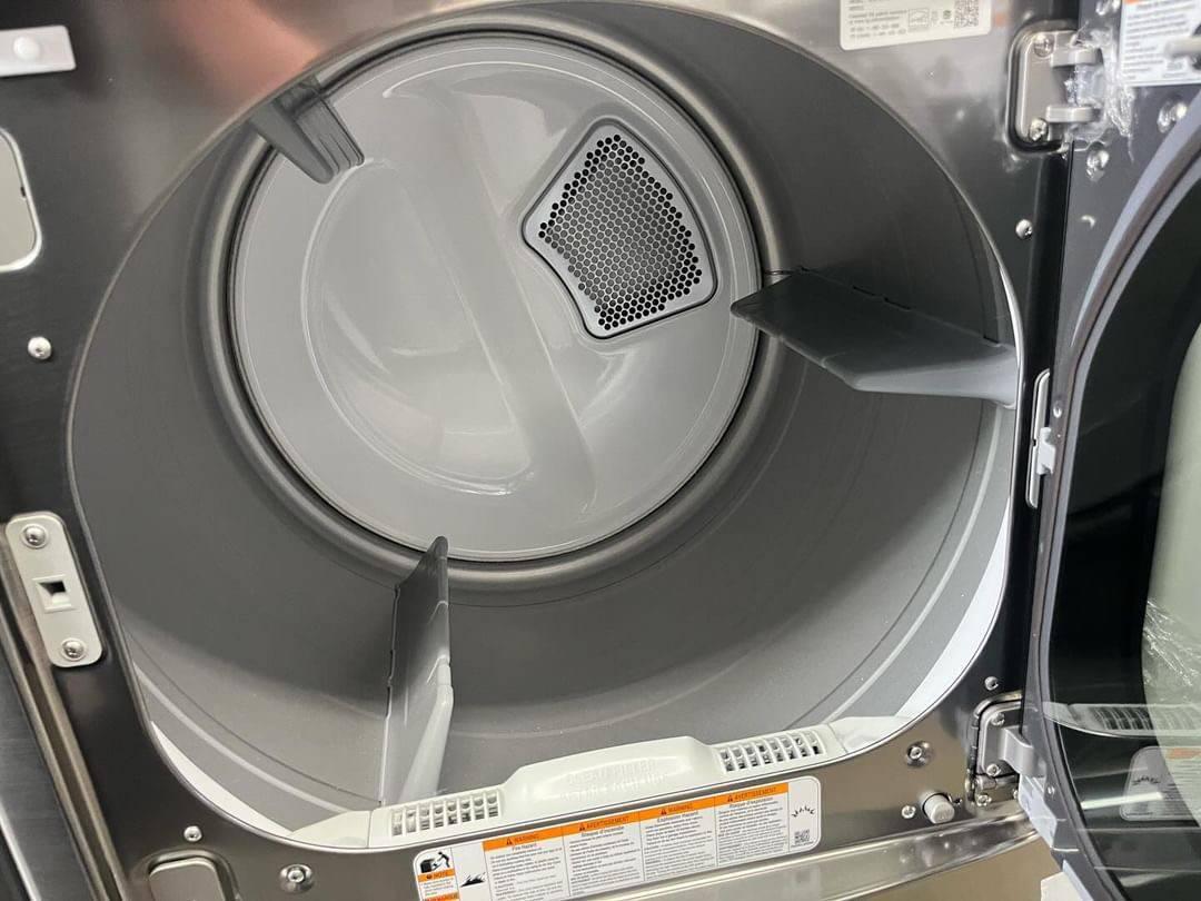 ZappAds: Black stainless Lg With Agitator washer :dryer